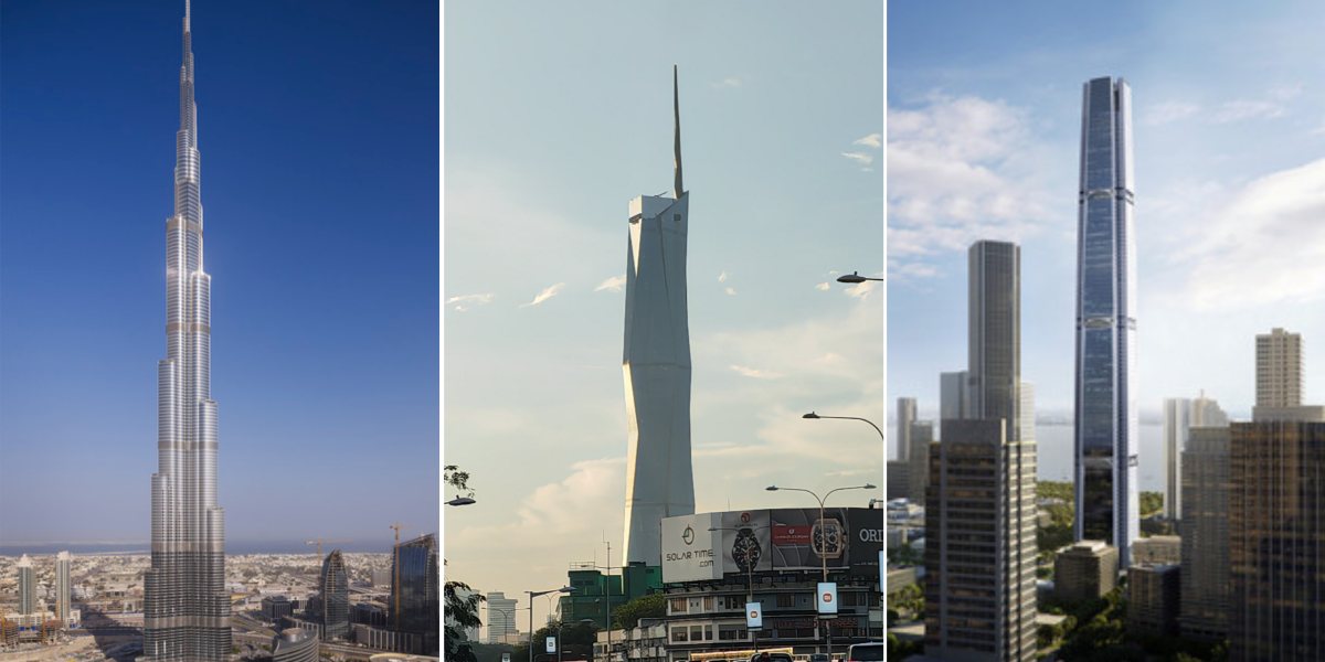 Así se ven las obras de los que serán los rascacielos más altos del mundo