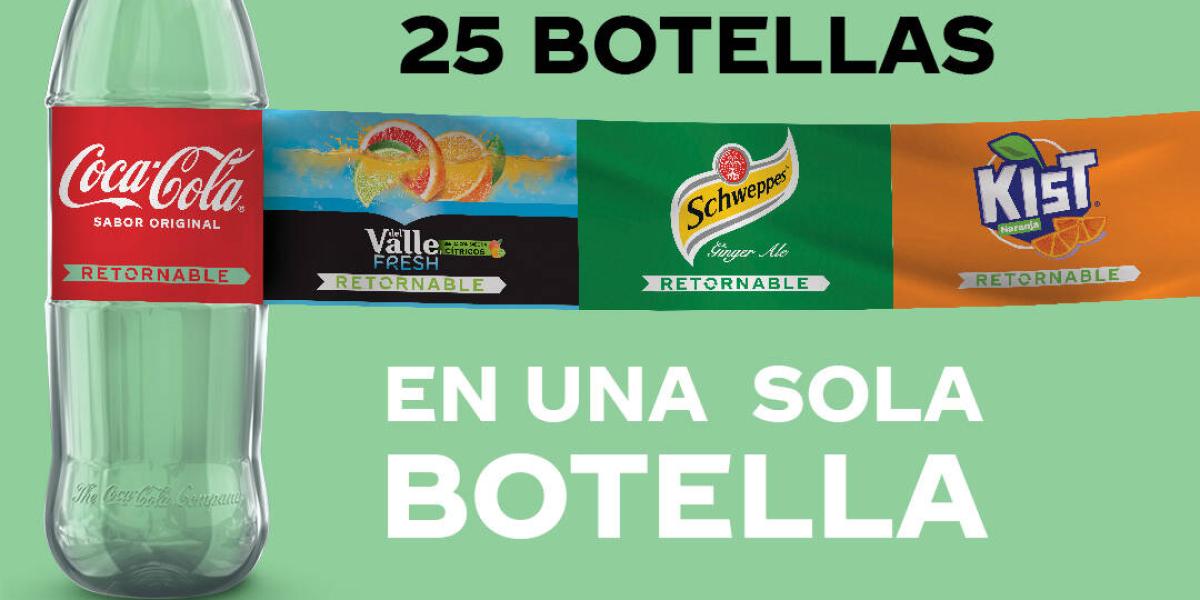 Coca-Cola crea una botella retornable universal para frenar los residuos