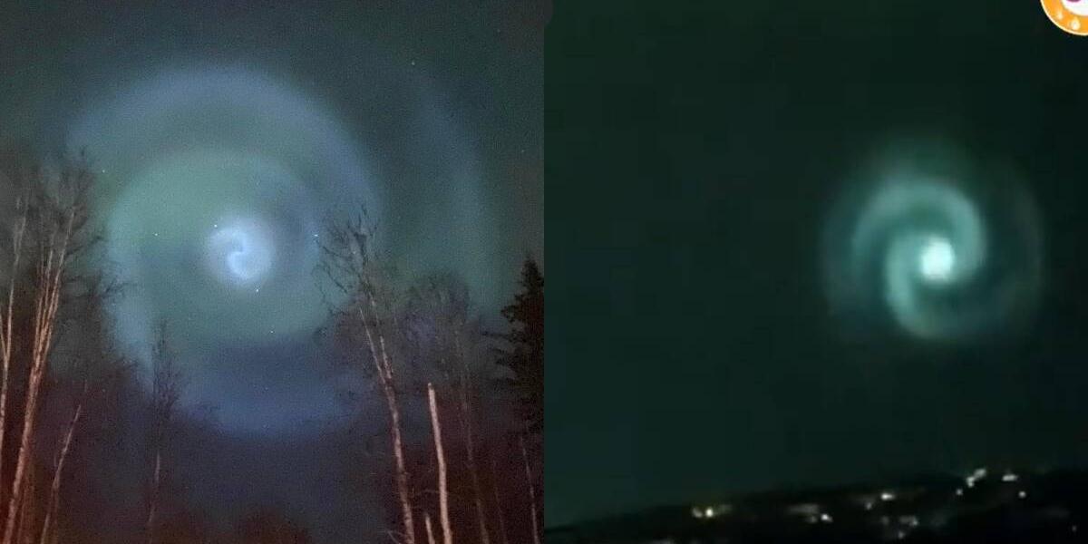 Misteriosa espiral azul apareció en los cielos de Alaska