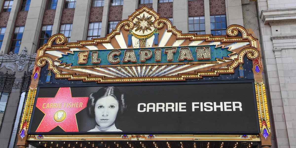 Carrie Fisher tiene ahora su estrella póstuma en Hollywood