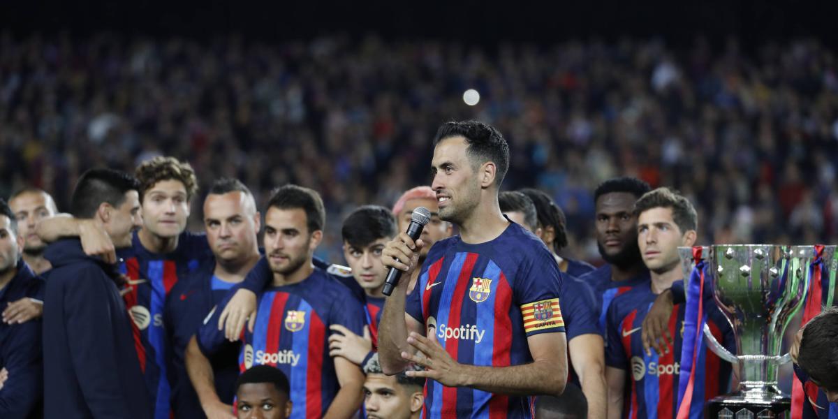 Sergio Busquets celebró título con el Barcelona y se despidió, video