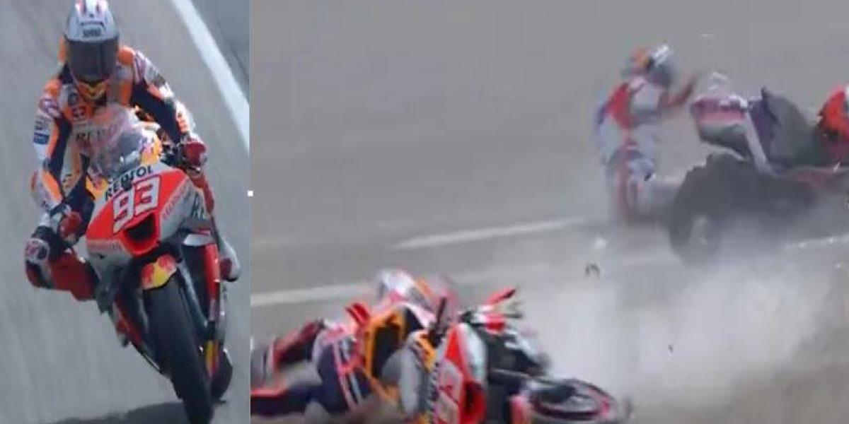 Marc Márquez: violento accidente en el GP de Alemania de MotoGP