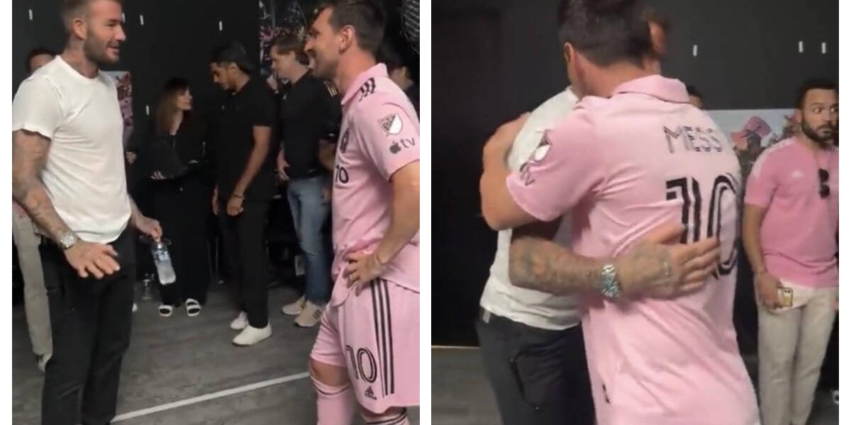 Lionel Messi se reencuentra con David Beckham: así fue su emotivo encuentro