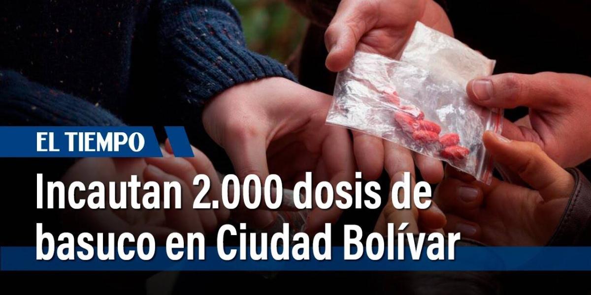Ciudad Bolívar: incautan 2.000 dosis de bazuco