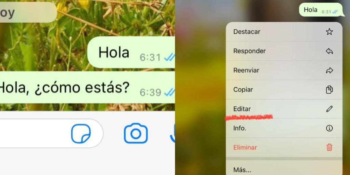 Así puede editar mensajes de Whatsapp luego de enviados, una nueva función