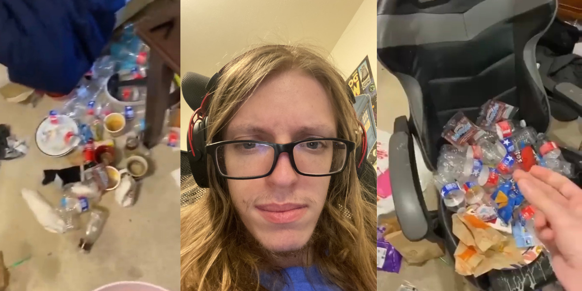 Video: la asquerosa y sucia habitación de un joven streamer en Twitch