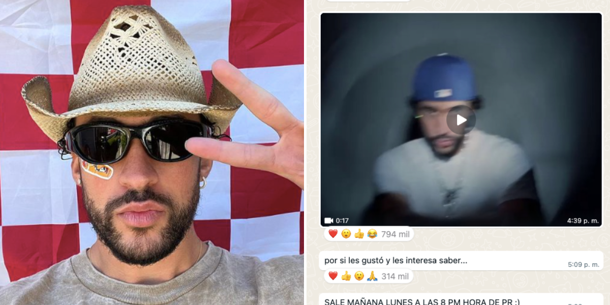 Bad Bunny publicó un adelanto de su próxima canción, que se estrena hoy