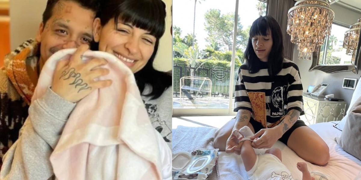 Christian Nodal y Cazzu: el cantante comparte primera foto de su bebé sin filtros