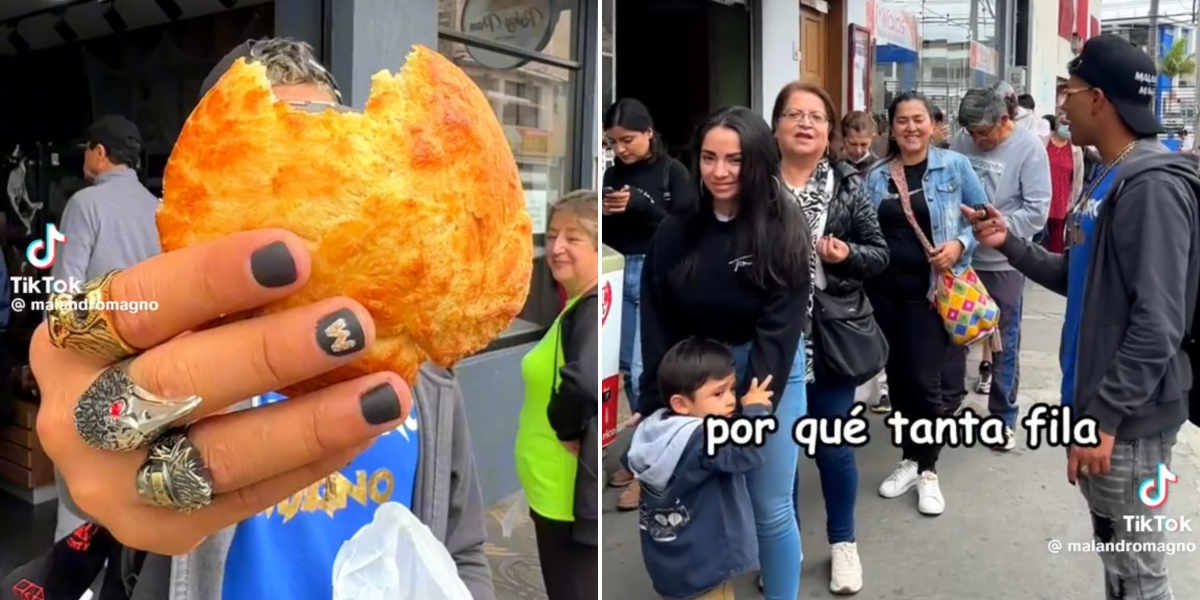 Tiktoker muestra las largas filas de hasta 20 minutos para comprar pan ...