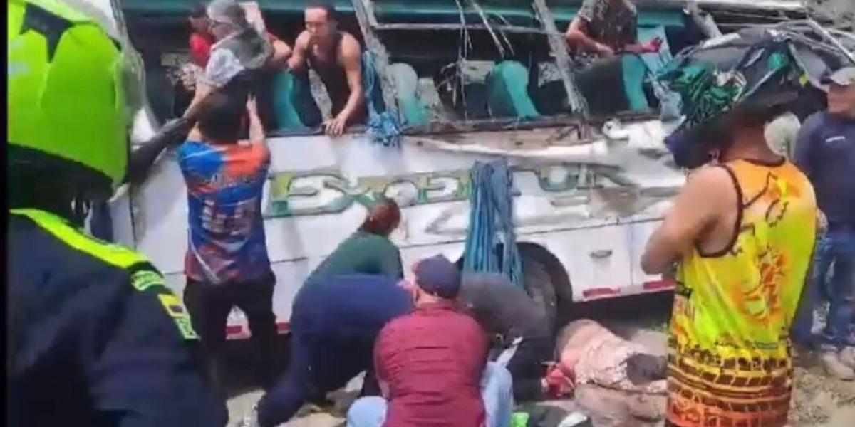 Accidente en La Vega: audio de alerta por grave accidente en la carretera