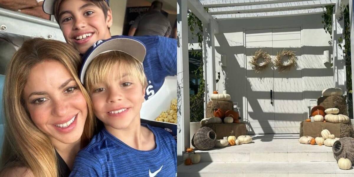 Shakira, orgullosa con su decoración de Halloween para sus hijos en casa
