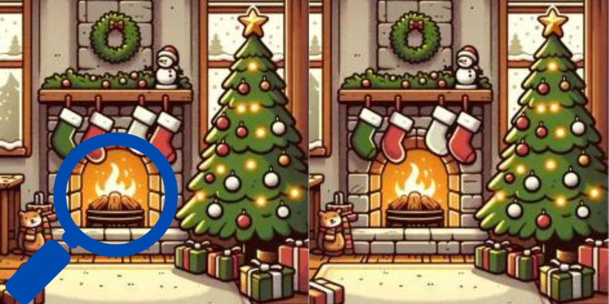 Encuentre las diferencias en el árbol de Navidad en 10 segundos o menos