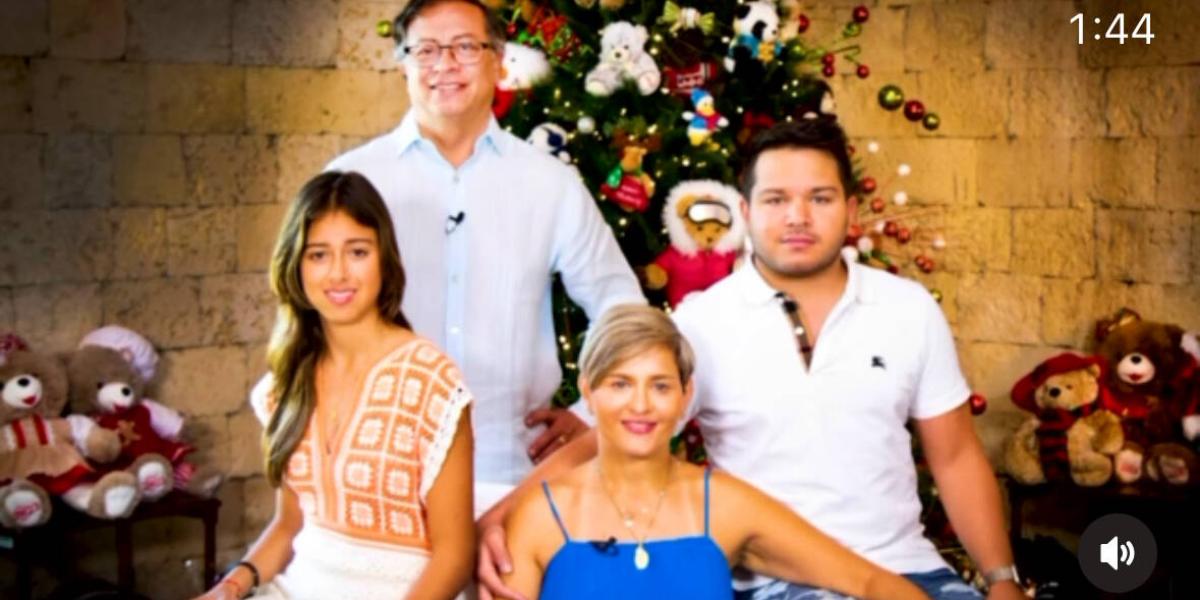 Video: el mensaje del presidente Gustavo Petro y su familia para Navidad