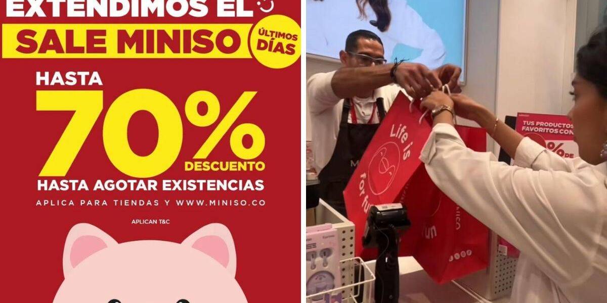 Miniso lanza ofertas hasta del 88 por ciento en sus productos