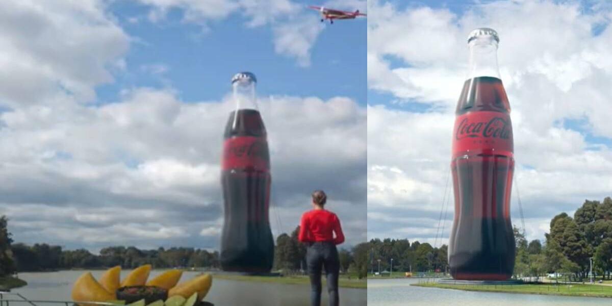 Video de botella de coca-cola con empanadas en el Parque Simon Bolivar