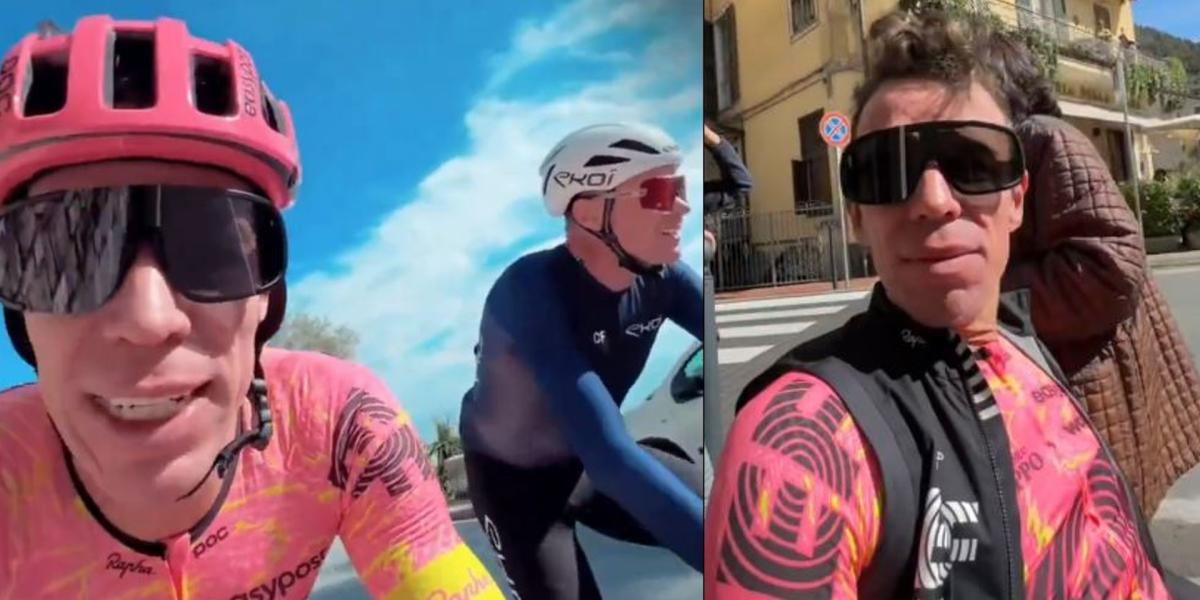 Rigo se reencuentra con Chris Froome: video viral entrenando al ritmo ...