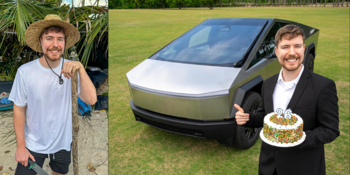 MrBeast celebra su cumpleaños con un sorteo épico: regala 26 carros Tesla