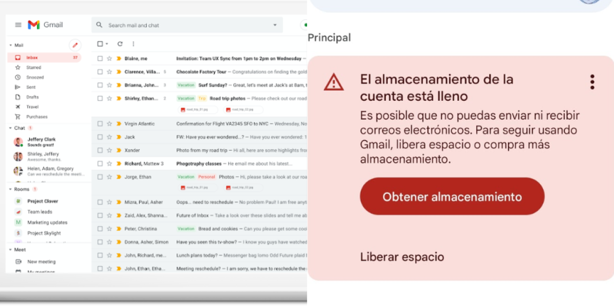 ¿Almacenamiento lleno en Gmail? El propio Google revela cuatro trucos para liberar espacio
