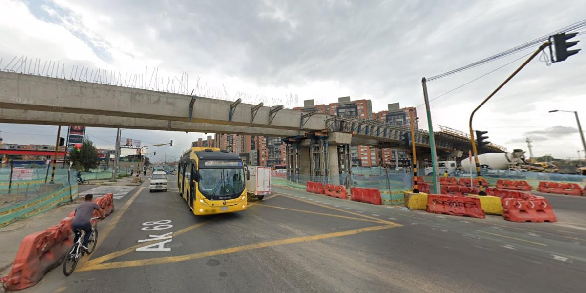 Construcción de TransMilenio en avenida 68 y las estaciones que serán establecidas