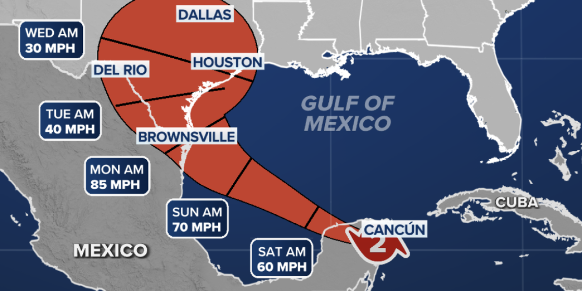 Huracán Beryl EN VIVO: este es su paso hacia Texas después de tocar México