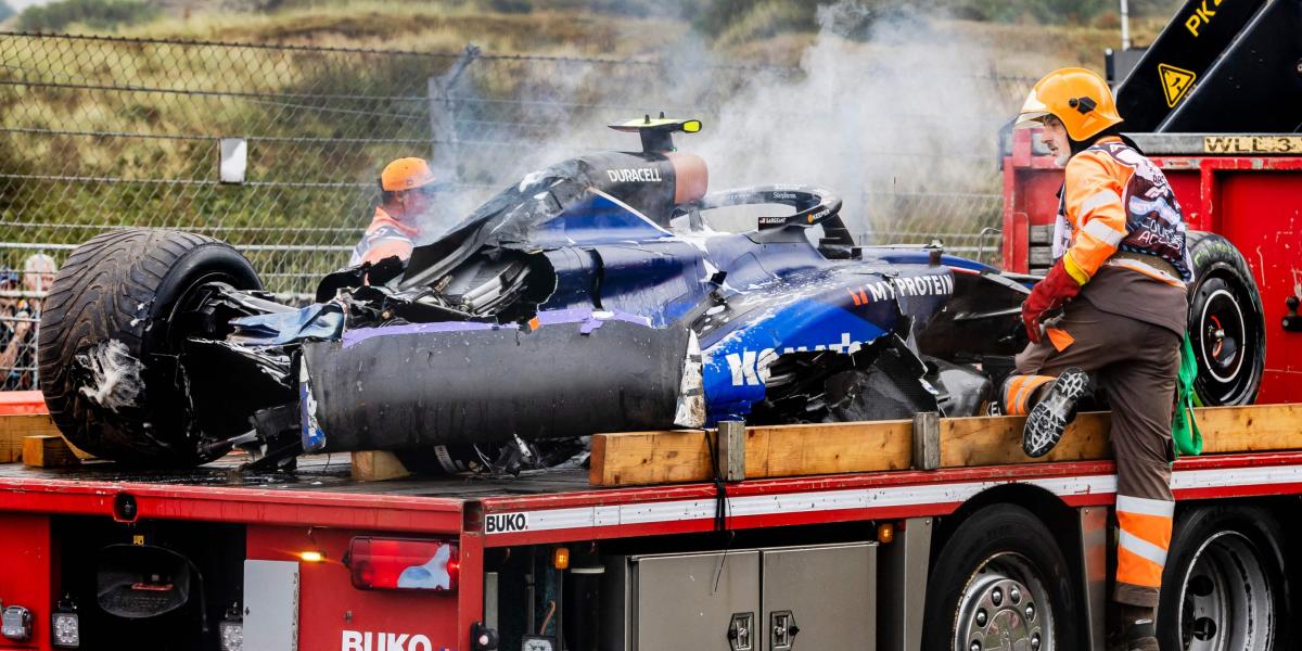 Logan Sargeant: así fue su brutal accidente en las pruebas del Gran Premio de Países Bajos de ...