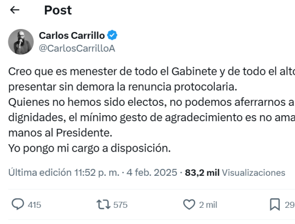 Carlos Carrillo, director de la UNGRD, presenta su renuncia protocolaria al presidente Gustavo ...