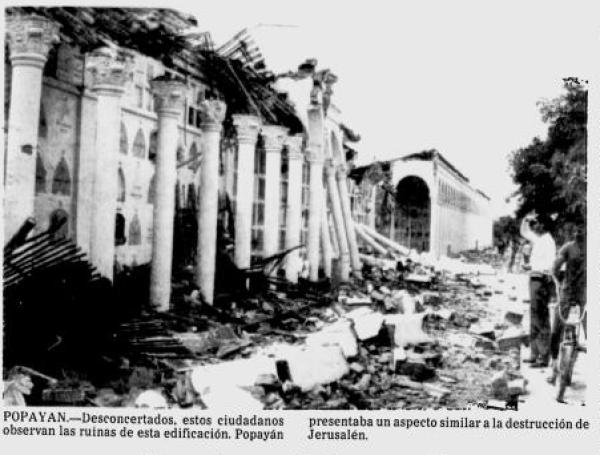 Se cumplen 37 años del terremoto que destruyó Popayán en 1983
