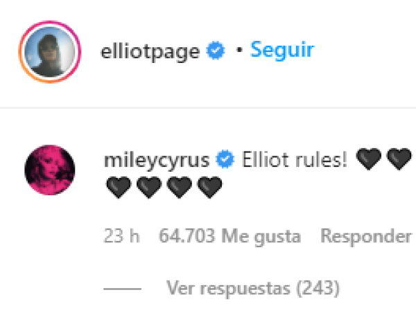 De Ellen Page a Elliot Page: Miley Cyrus, Hugh Jakcman, famosos le ...