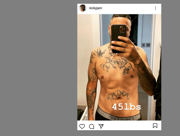 Nicky Jam bajó 50 libras, vea su antes y después