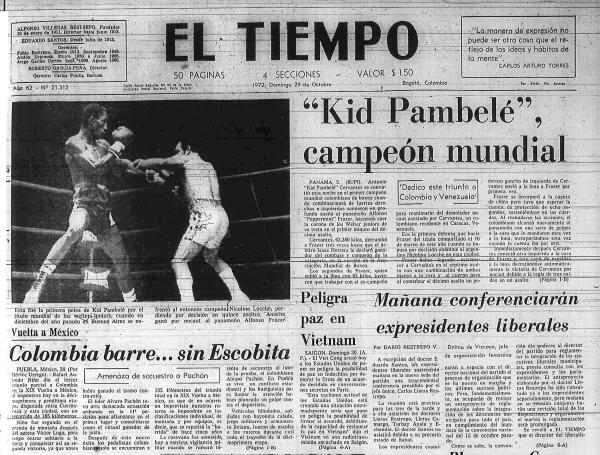 Kid Pambelé: 50 años del primer título mundial de boxeo para Colombia
