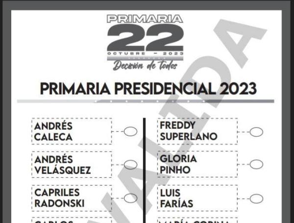 Oposición venezolana presenta boleta de elecciones primarias de octubre