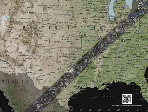 ¿Cuándo se verá eclipse total de sol en Estados Unidos este 2024?