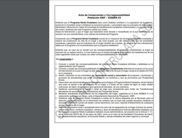 Renta Ciudadana, ¿cómo firmar el acta de compromiso y hasta cuándo? Link y tutorial