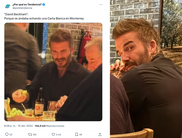 Captan a David Beckham tomándose una Carta Blanca en Monterrey y surgen ...