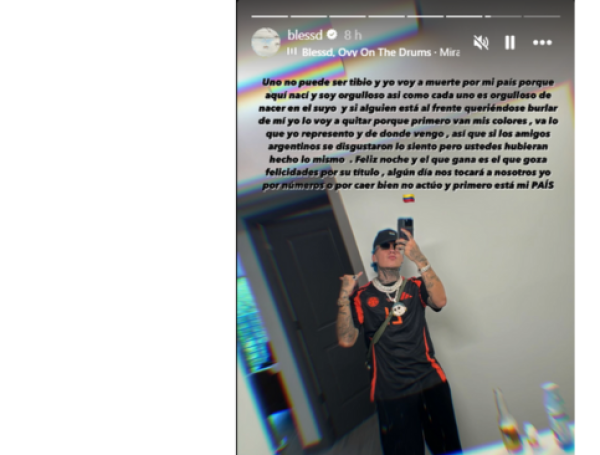 Blessd respondió tras burla de futbolista argentino Leandro Paredes por ...