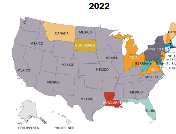 Mapa De Retenes De Migracin En Estados Unidos
