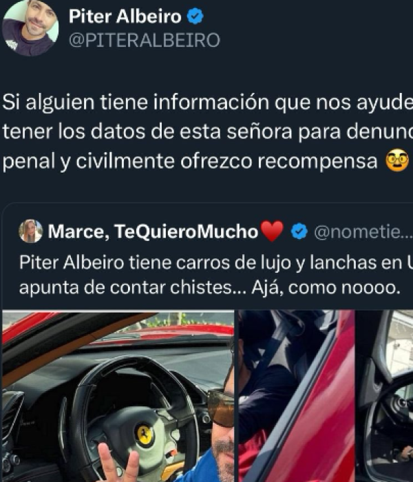 El fuerte cruce entre Piter Albeiro y activista digital que cuestionó ...