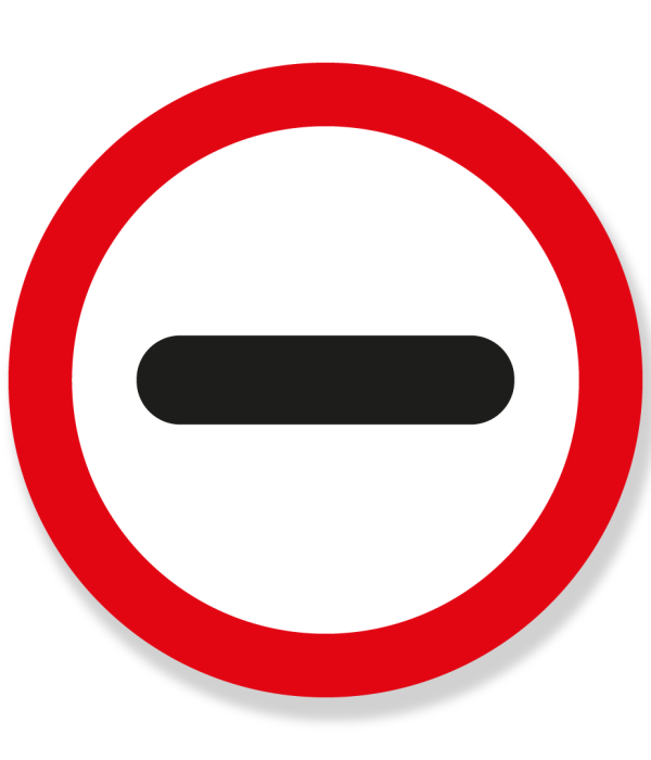 Significado de la señal de tránsito con bordes rojos y una línea negra ...