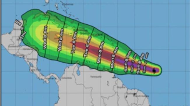 Mapa en vivo del huracán Beryl, que se prevé pase cerca a Colombia: así puede seguir la trayectoria