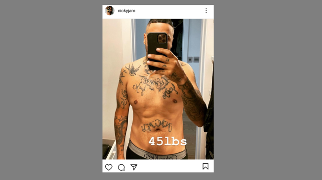 Nicky Jam bajó 50 libras, vea su antes y después