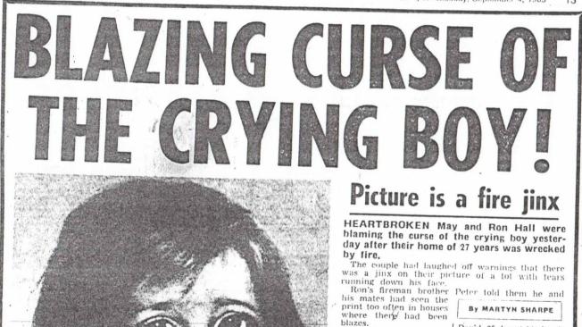 El niño que llora': las misteriosas tragedias que esconde el cuadro maldito