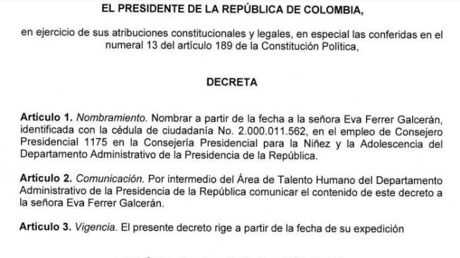 Eva Ferrer, cercana a Veronica Alcocer, nombrada consejera de la niñez