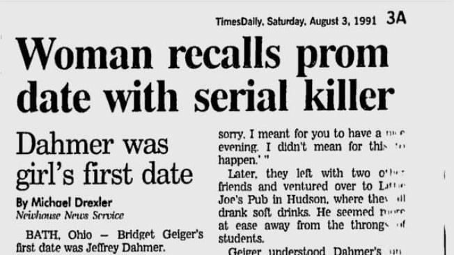 Jeffrey Dahmer: Bridget Geiger, su primera cita revela cómo era el asesino