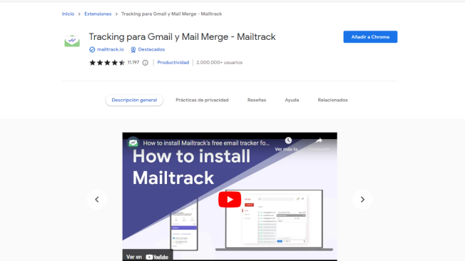 Mailtrack, la extensión de Gmail que le avisa cuando un correo fue leído