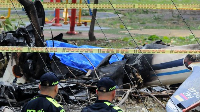 Las imágenes que dejó el accidente de un avión de la Fuerza Pública en Cali