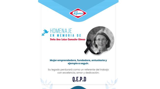 Ramo: murió Ana Luisa Camacho, la cofundadora del inolvidable del ...