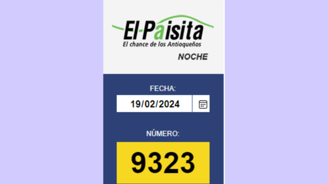 Resultados de El Paisita Día y Noche del lunes 19 de febrero de 2024