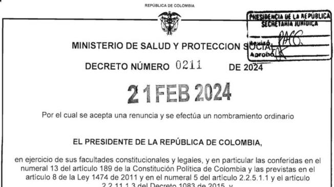 Carlos Leal Angarita: designado como nuevos superintendente de Salud