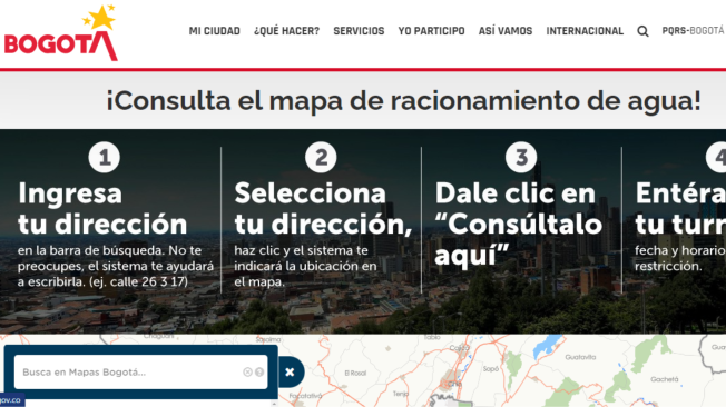 Este es el link para consultar cuándo será el racionamiento de agua en ...