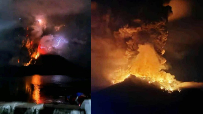 El volcán indonesio Ruang vuelve a entrar en erupción con una nube de 5 ...